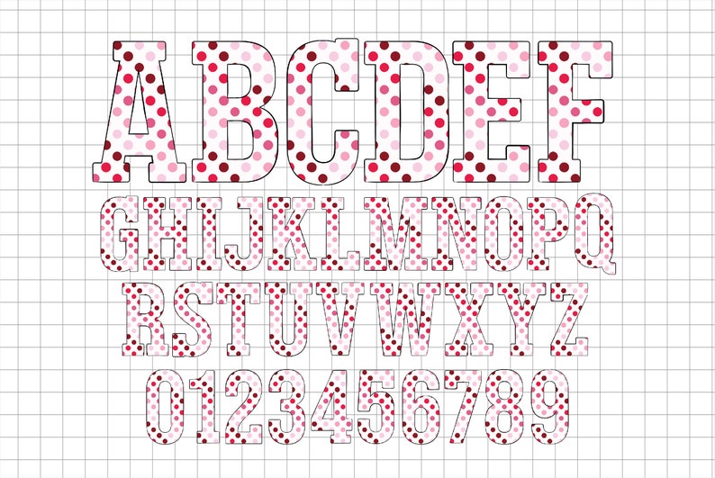 Cute Pink Alphabet PNG Alphabet Sublimation Alphabet Letters - Etsy