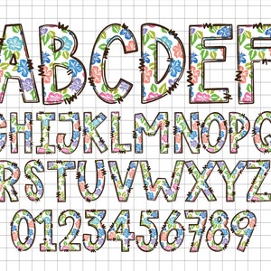 Summer Doodle Alphabet Bundle, Summer PNG Letters, Beach Alphabet PNG ...