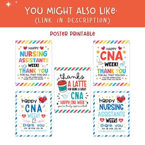 CNA Week Sign Printable, Nursing Assistants Week Poster, CNA ...