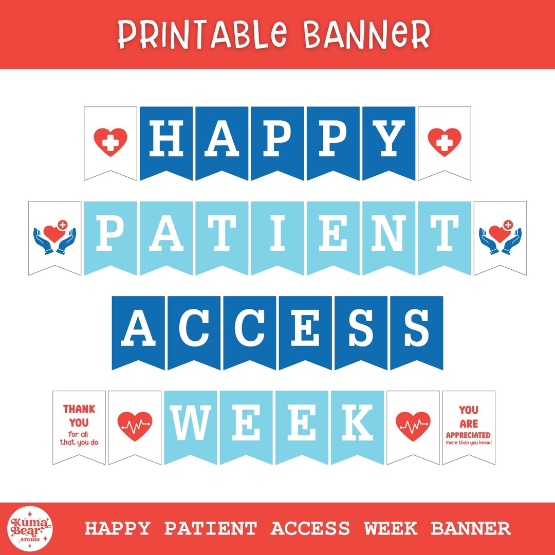 Patient Access Week Printable Banner, Happy Patient Access ...