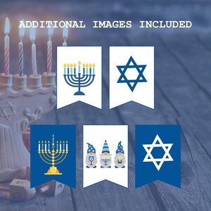 Printable Banner Hanukkah Festival of Lights Jewish Holiday Decor ...