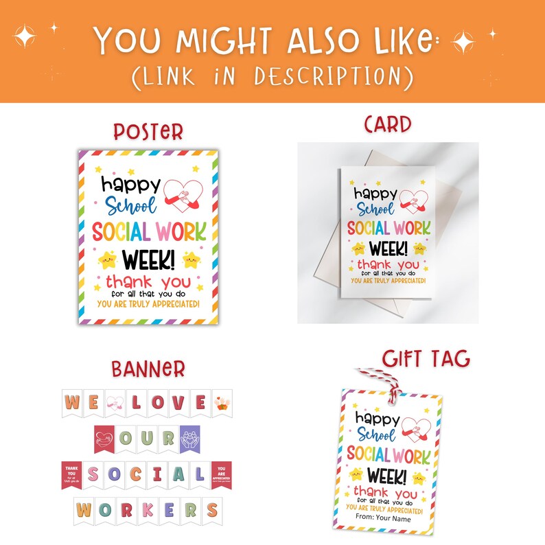 School Social Work Week Sign Printable, Social Worker Appreciation ...