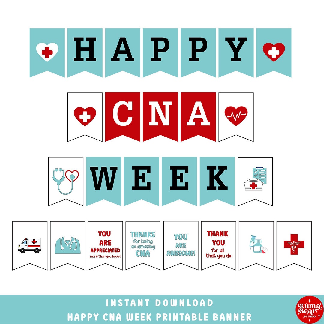 CNA Week Sign Printable CNA Week Banner Printable, CNA Week Decor ...