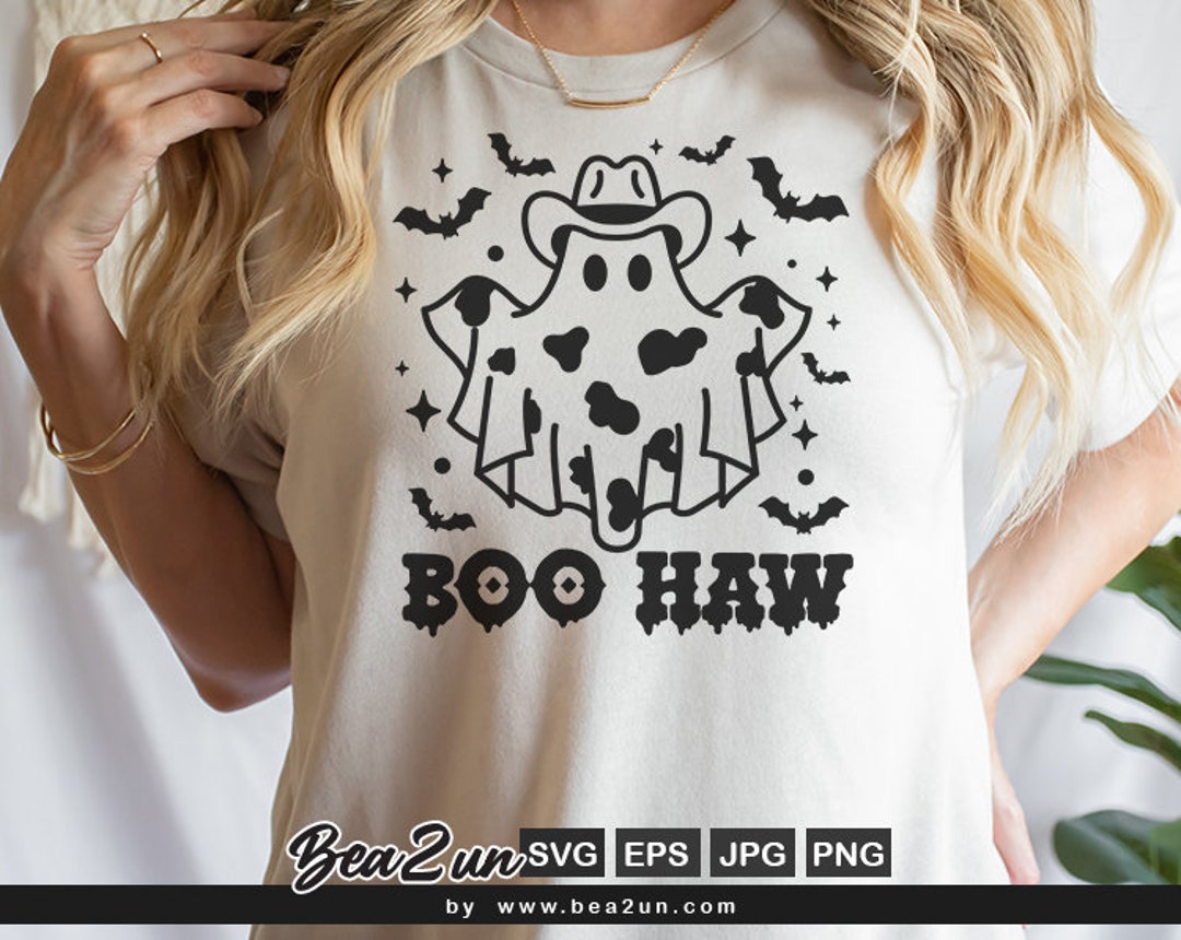 Boo Haw SVG Cowboy Ghost Svg Halloween Svg Spooky Vibes - Etsy