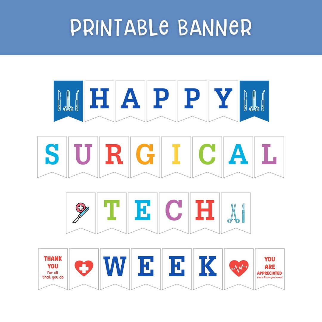 Surgical Tech Week Banner - Surgical Technologist Appreciation Week ...