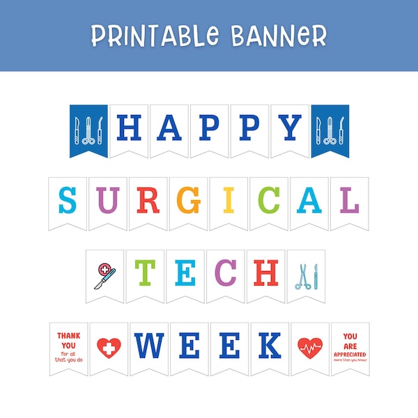 Happy Surgical Tech Week Banner - Etsy