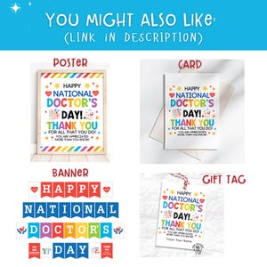 National Doctor's Day Sign Printable, Doctors Day Printable Sign ...