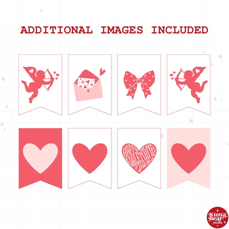 Printable Banner Valentine's Day Decor, Valentine Banner Printable ...