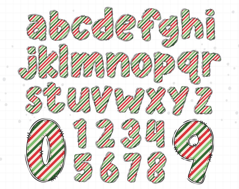 Christmas Alphabet PNG Alphabet Sublimation Alphabet Letters - Etsy