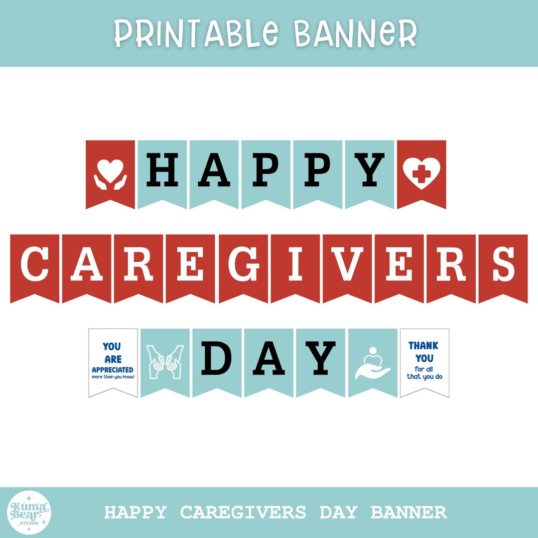 Caregiver Day Printable Banner, Caregivers Day Sign, Printable Banner ...