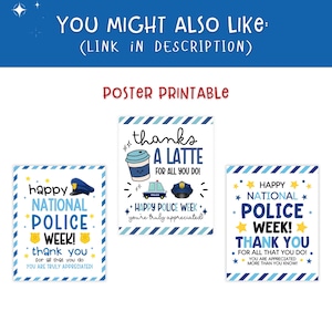 Appreciation Sign, Police Week Poster Printable, Police Appreciation ...