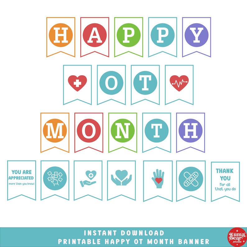 Occupational Therapy Month Banner, Printable Banner Occupational ...