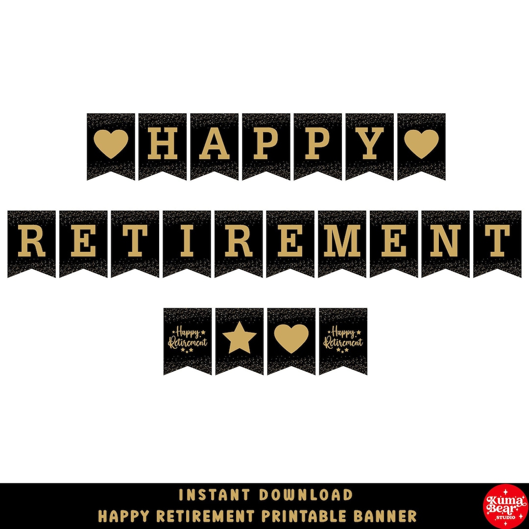 Retirement Banner Printable, Retirement Party Decor, Farewell Banner ...