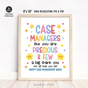 Case Management Week Poster Printable – Case Manager Appreciation Sign ...