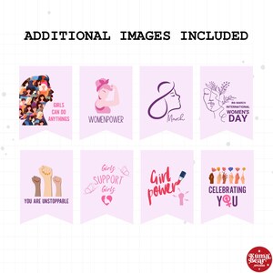 Women's Day Banner Printable, Happy Women's Day Printable Banner ...