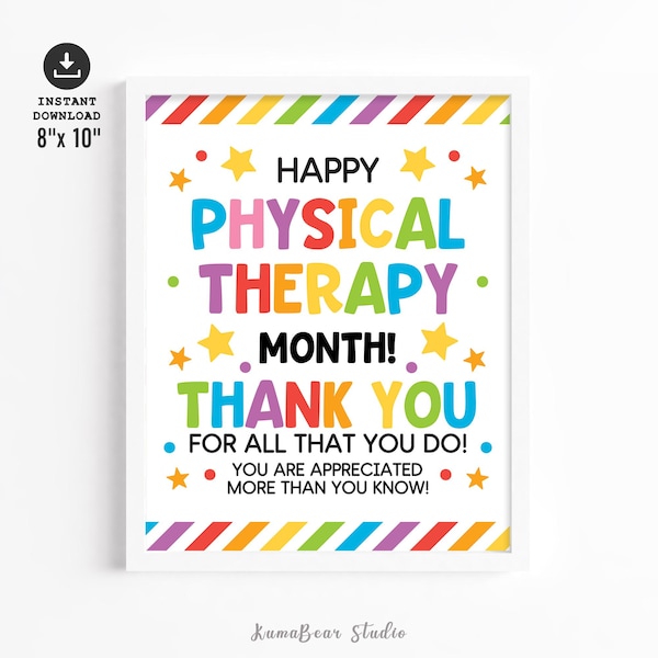 Physical Therapy Month Poster - Etsy