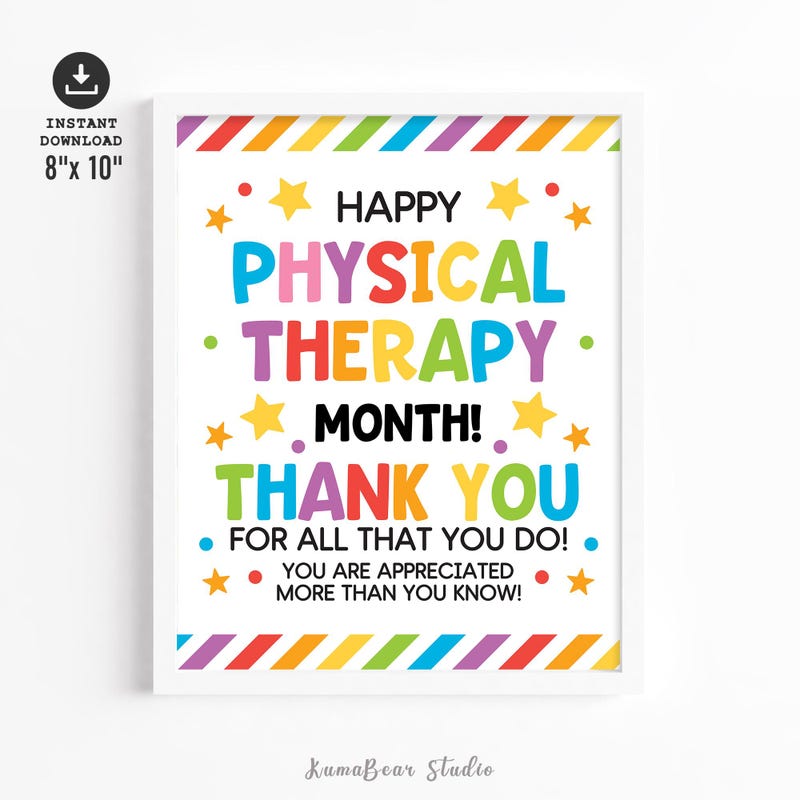 Physical Therapy Month Poster - Etsy