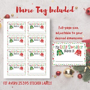 Printable Christmas Name Game, What's Your Ugly Sweater Name Game ...