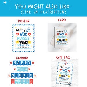 WOC Nurse Week Sign Printable, Happy WOC Nurses Week Poster, Wound ...
