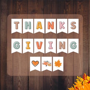 Thanksgiving Banner Digital Thanksgiving Printable Banner ...