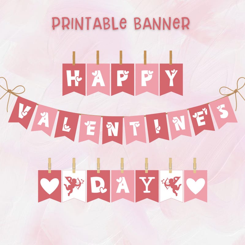 Valentine Day Banner - Etsy