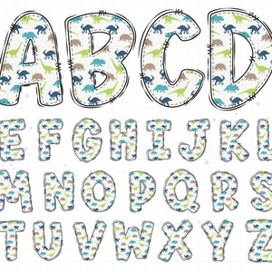 Dinosaur Alphabet Letters Bundle, Dinosaur Alphabet PNG Files, Dinosaur ...