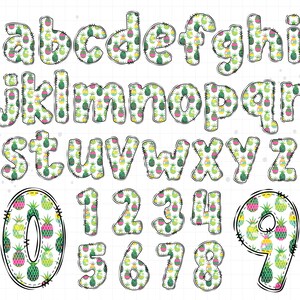 Tropical PNG, Aloha Tropical Doodle Alphabet, Tropical Letters PNG ...