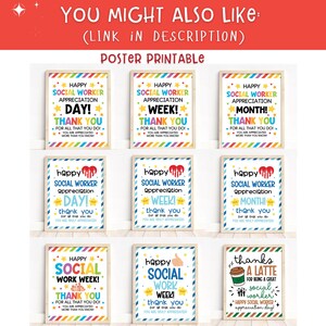 Social Work Week Sign Printable, Social Worker Appreciation Sign ...