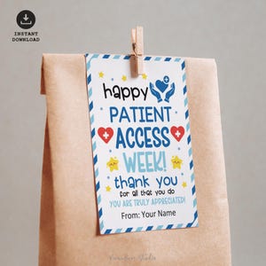 Patient Access Week Printable Tag, Patient Access Week Tags, Patient ...
