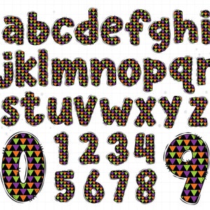 Cute Halloween Doodle Alphabet Bundle, Halloween Alphabet PNG, Pumpkin ...