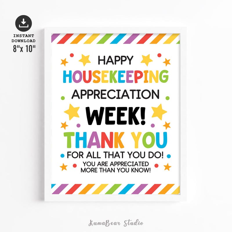 Housekeeping Week Posters - Etsy