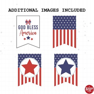 4th of July Banner Printable, Memorial Day Decor Sign, Patriotic ...