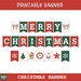 Christmas Banner Printable Bunting Flags - Etsy