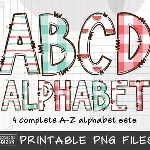 Watermelon Doodle Alphabet PNG Bundle, Summer PNG Letters, Buffalo ...