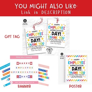 Employee Appreciation Day Printable Sign, Employee Appreciation Week ...