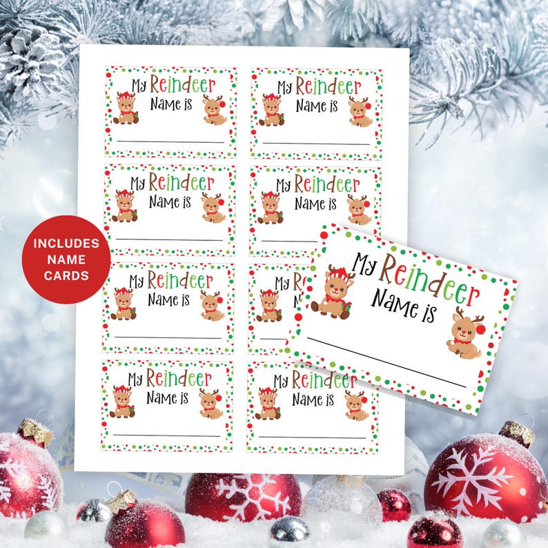 Christmas Printable Games, What’s Your Reindeer Name Generator Game for ...