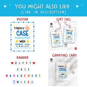 Case Management Week Tags Printable – Case Manager Recognition, Thank ...