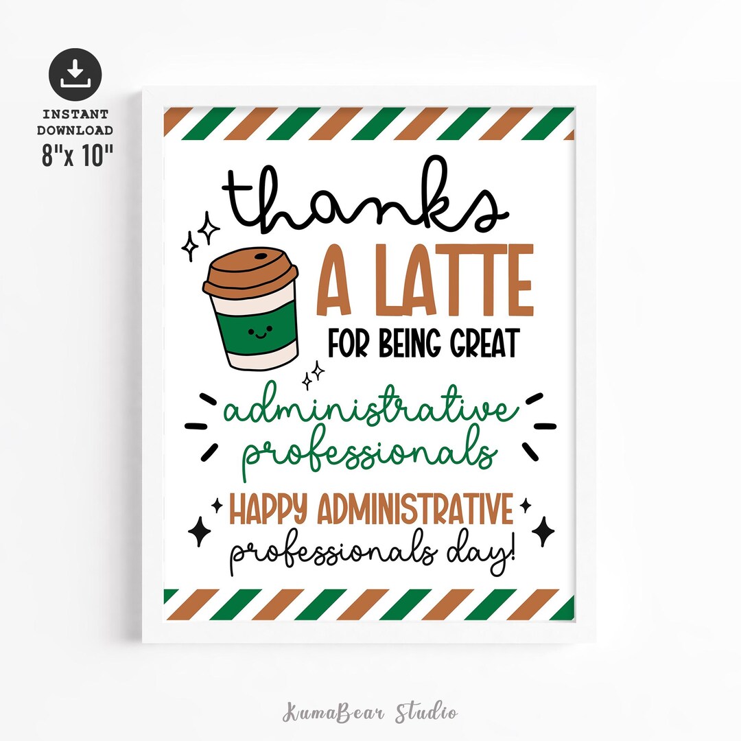 Administrative Professionals Day Sign Printable, Administrative ...