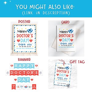 National Doctor's Day Sign Printable, Doctors Day Printable Sign ...