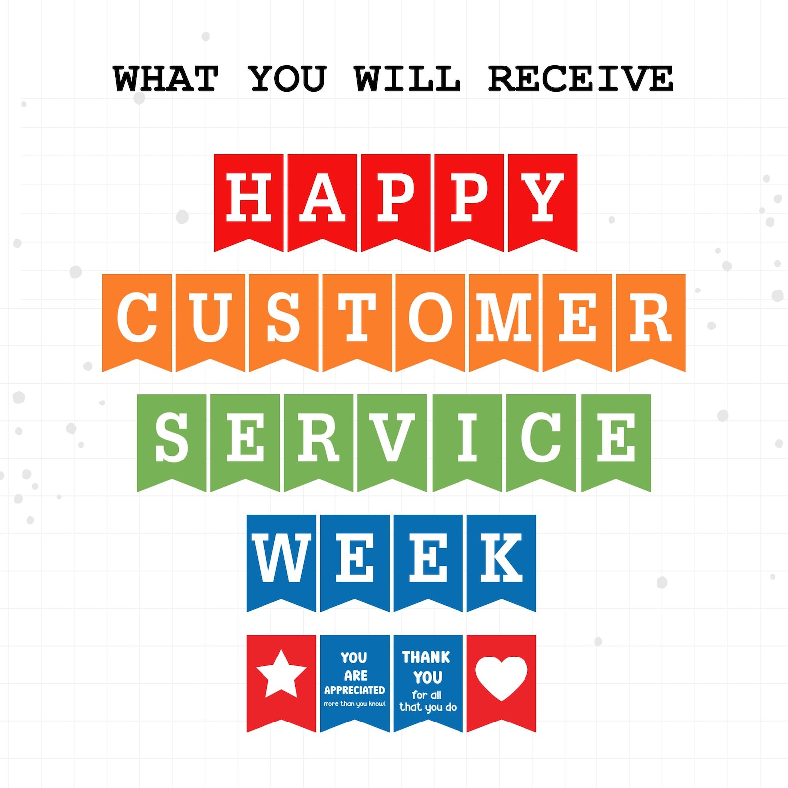 Customer Service Week Banner Printable, Customer Service Appreciation ...