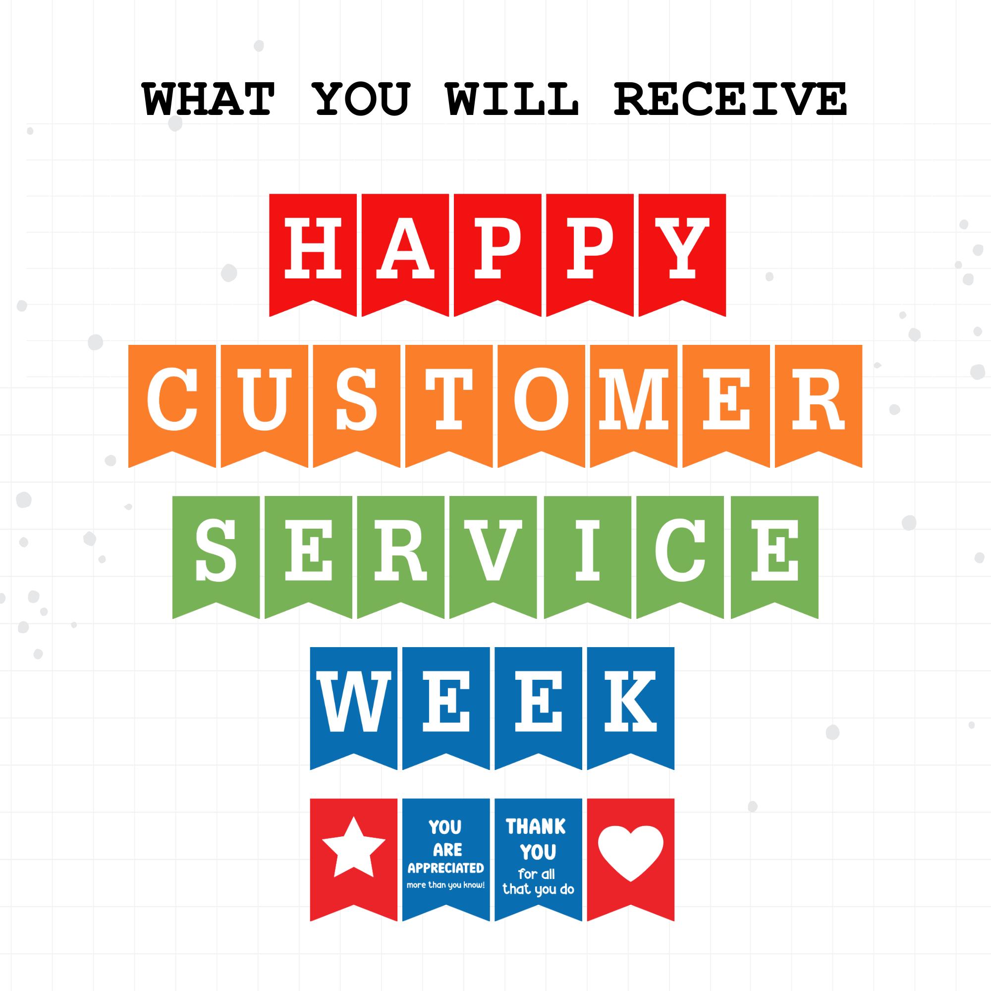 Customer Service Week Banner Printable, Customer Service Appreciation ...