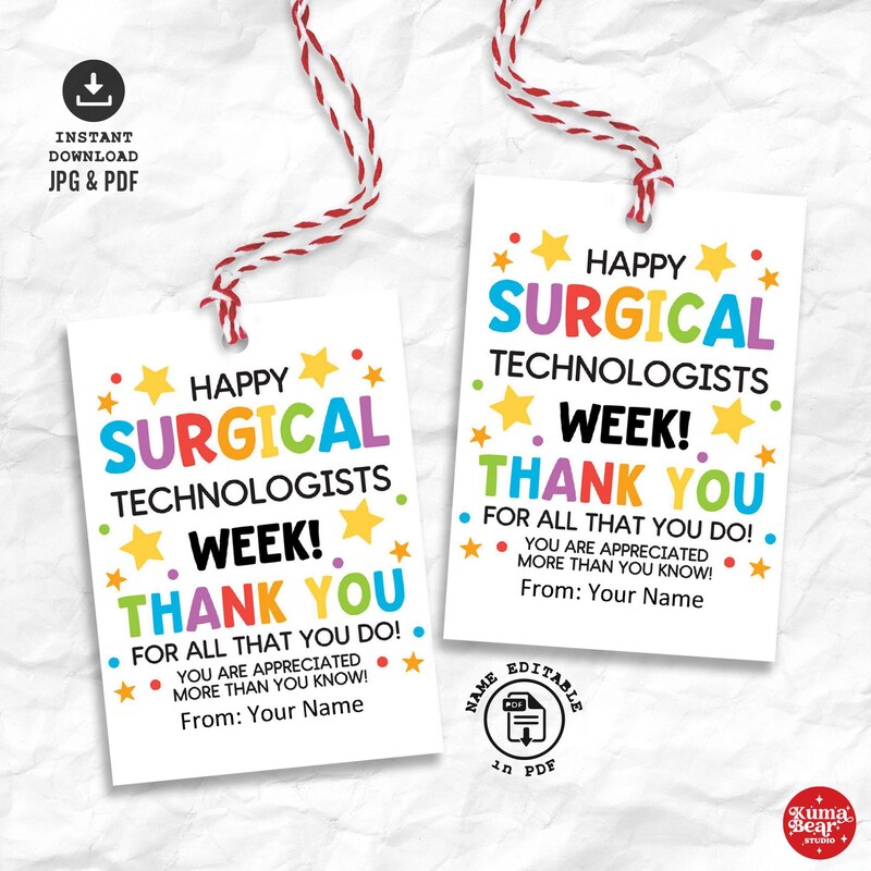 Scrub Tech Appreciation Printables - Etsy