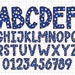 Blue and White Alphabet Letters PNG Bundle, Alphabet PNG, Alphabet ...