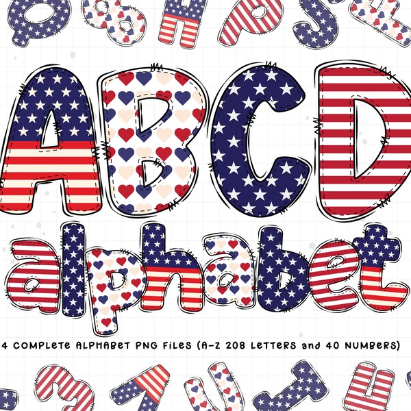 Patriotic Letters - Etsy