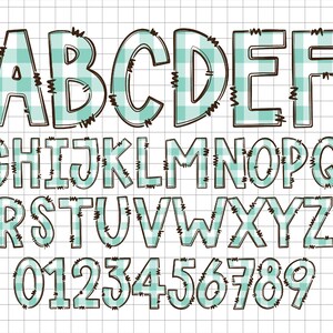 Watermelon Doodle Alphabet PNG Bundle, Summer PNG Letters, Buffalo ...