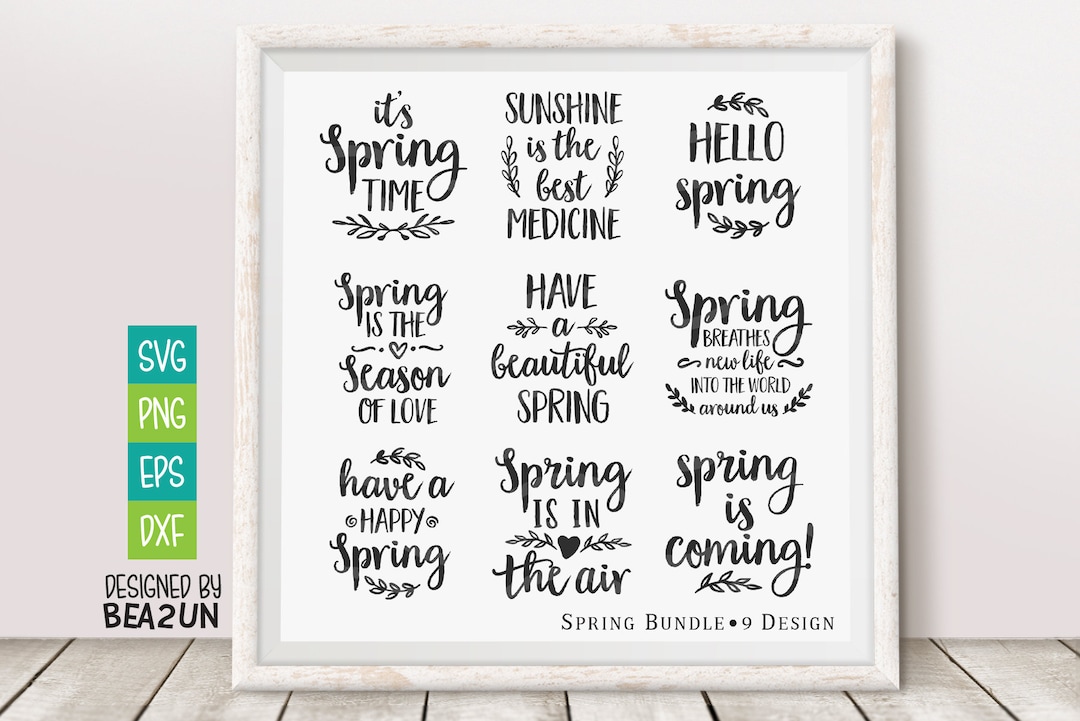 Spring Time SVG Bundle, Spring SVG, Hello Spring Svg, Spring is in the ...