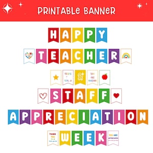 Teacher Appreciation Week Printable Banner, Teacher Week Banner ...
