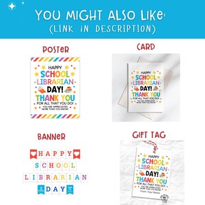 School Librarian Day Sign Printable, Thank You School Librarians ...