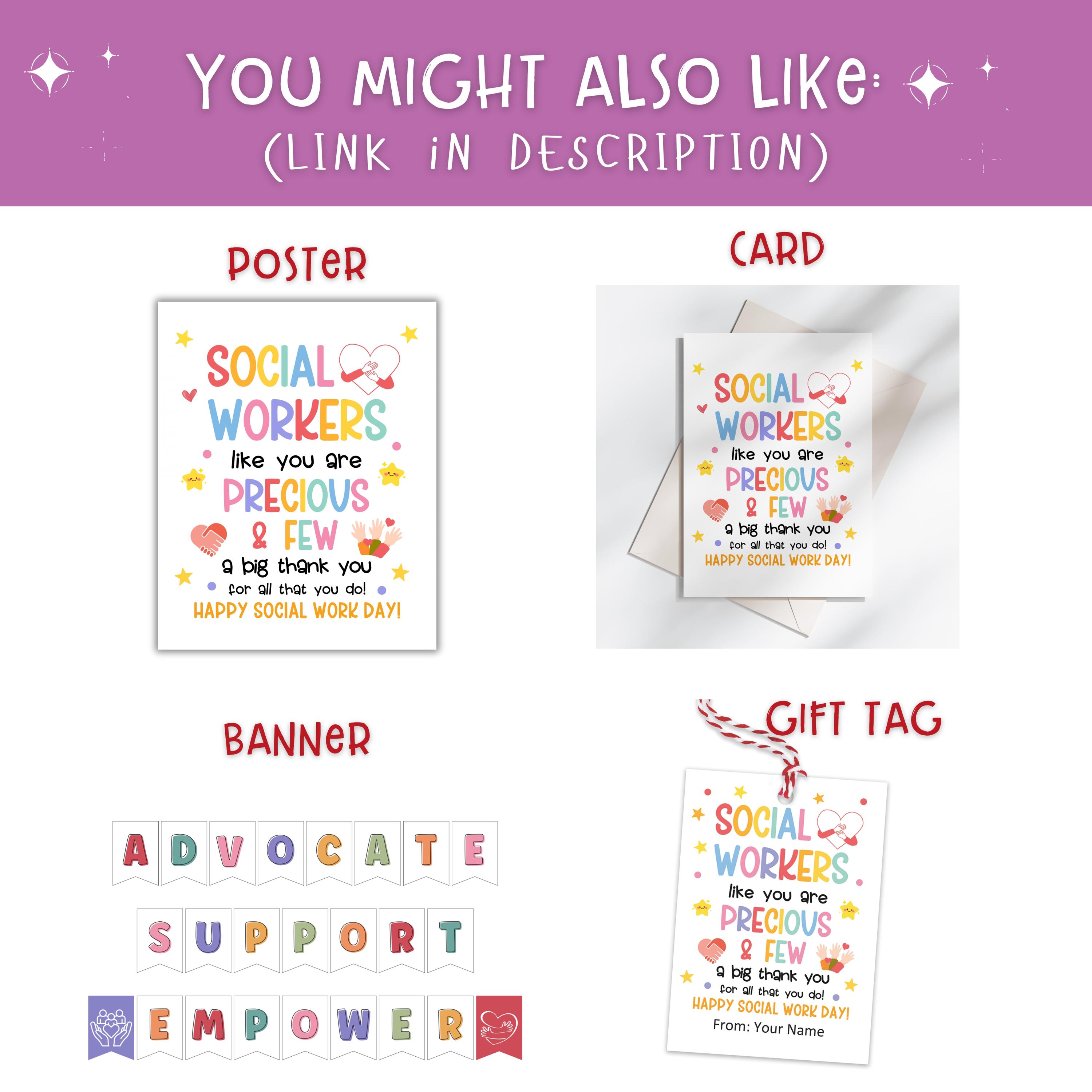 School Social Work Week Sign Printable, Social Worker Appreciation ...