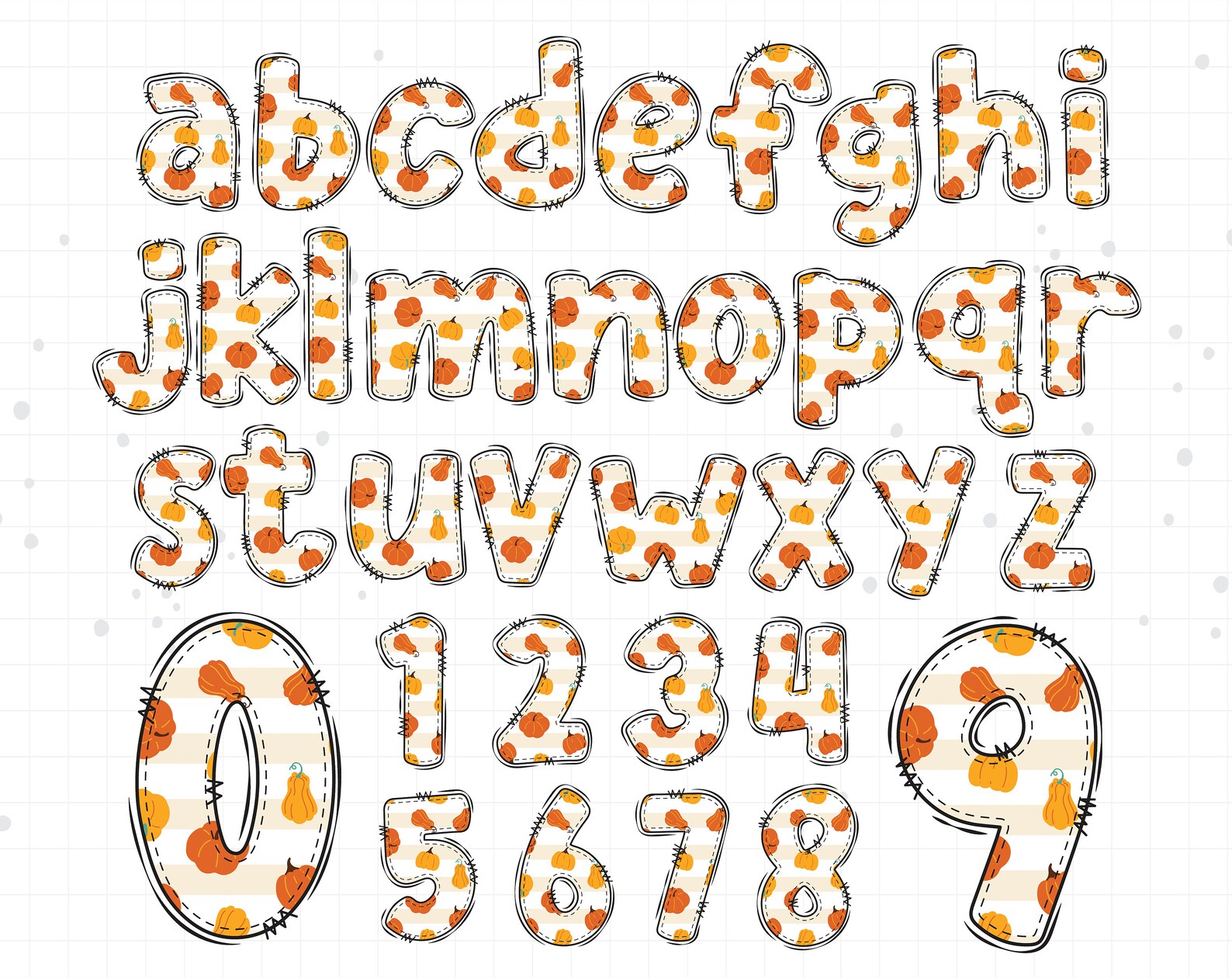 Fall Alphabet Letters Bundle PNG Files Fall Sublimation - Etsy